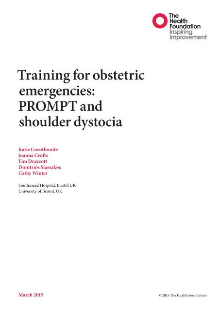 Training for obstetric emergencies PROMPT and shoulder dystocia