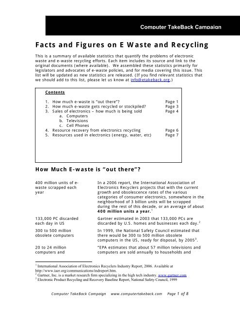 Facts and Figures on E Waste and Recycling - GreenBiz.com