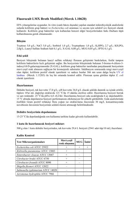 Fluorocult LMX Broth Modified (Merck 1.10620)