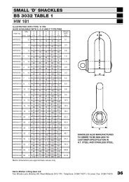 COLLAR EYEBOLTS BS 4278: TABLE 1 1984 HW ... - I&P Lifting Gear