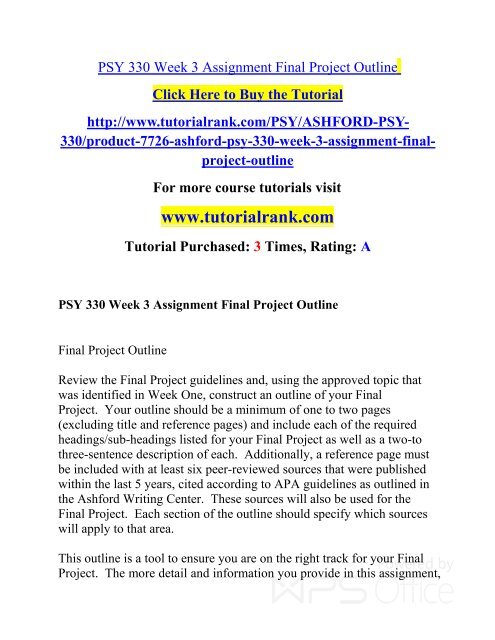 PSY 330 Week 3 Assignment Final Project Outline.pdf