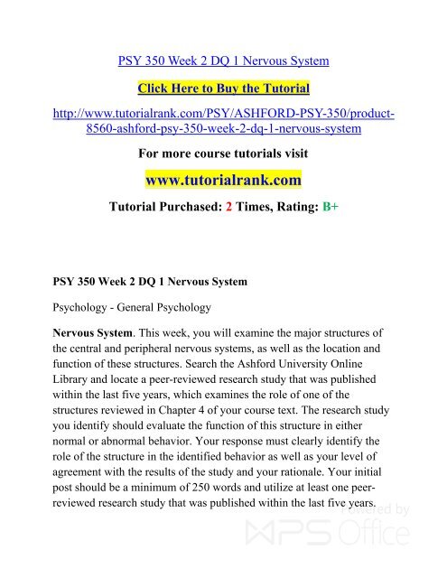 PSY 350 Week 2 DQ 1 Nervous System.pdf