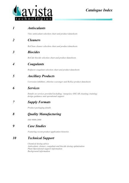 Avista Technologies has been created to meet the specialised ...