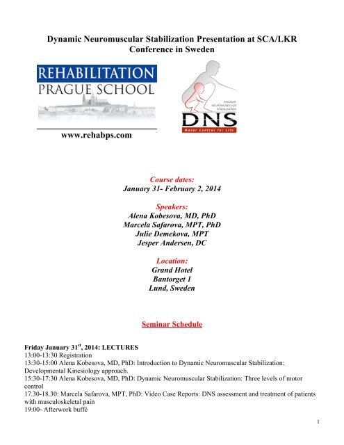 Dynamic Neuromuscular Stabilization Presentation at SCA/LKR ...