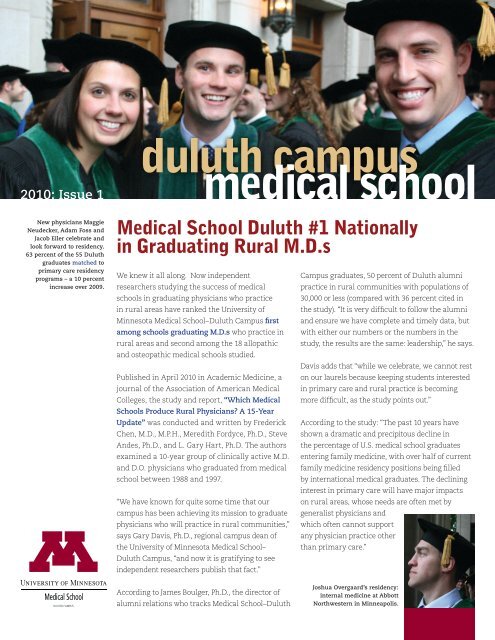 Issue 1 - University of Minnesota Medical School