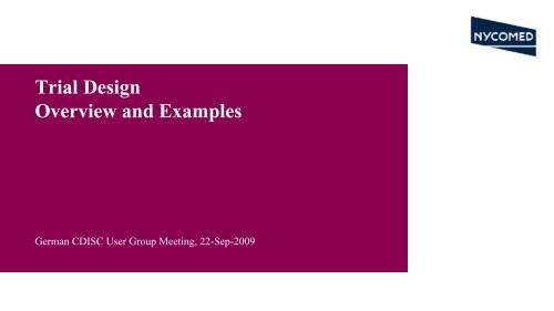 Trial Design Overview and Examples