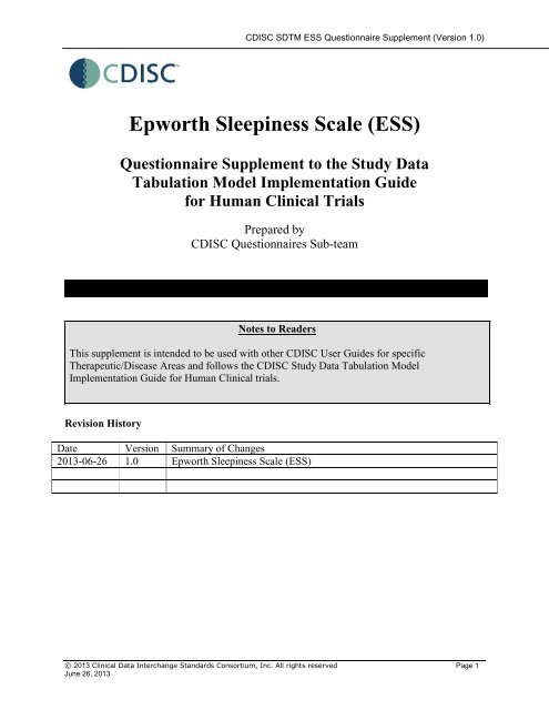 Epworth Sleepiness Scale (ESS)