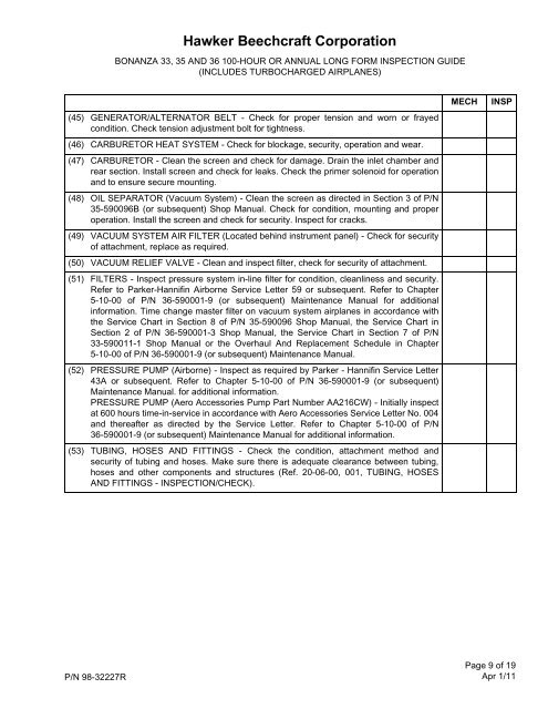 BONANZA 33, 35 AND 36