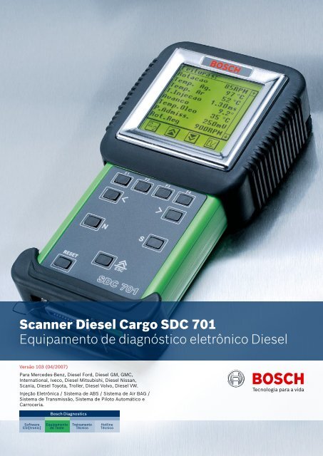 Scanner Diesel Cargo Tecnologia de ponta em diagnósticos