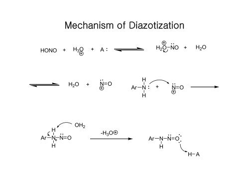 Mechanism of Diazotization