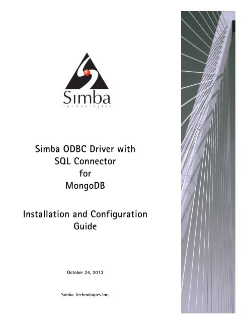 Mongodb Odbc Driver With Sql Connector Install Guide Simba
