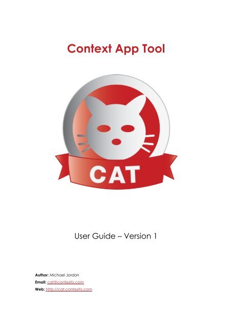 Context App Tool - CAT - Context » Information Security