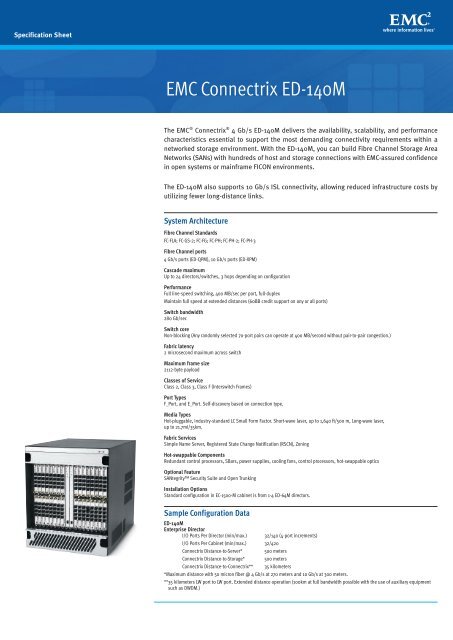 EMC Connectrix ED-140M - NStor
