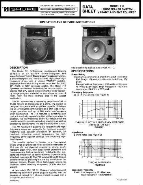 sheet varadtm and sit equipped i - Shure