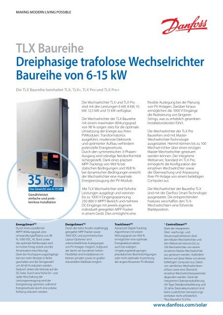 Danfoss TLX baureihe - SBWW