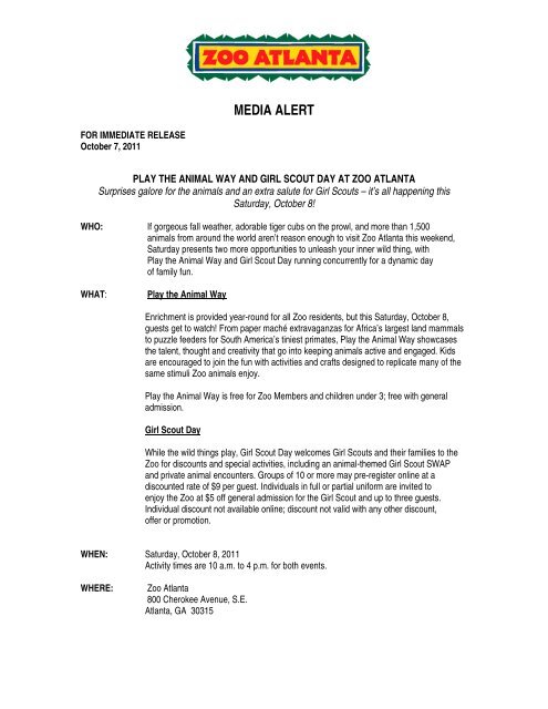 MEDIA ALERT
