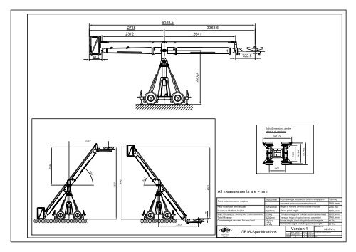 GF-16 Camera Crane System Specifications - Grip Factory Munich ...