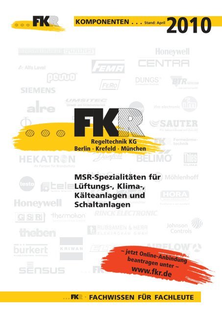 FACHWISSEN FÃœR FACHLEUTE - FKR Regeltechnik KG