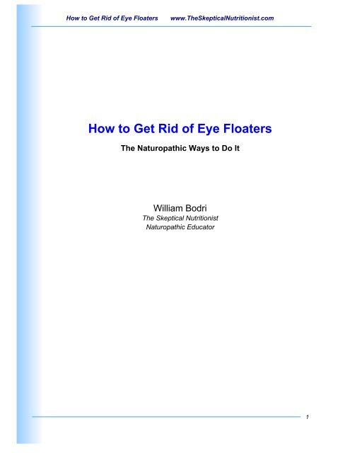 How to Get Rid of Eye Floaters
