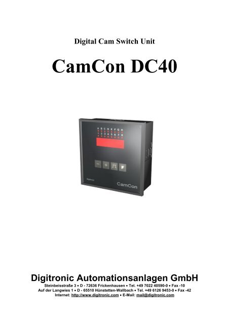 CamCon DC40 - Digitronic GmbH