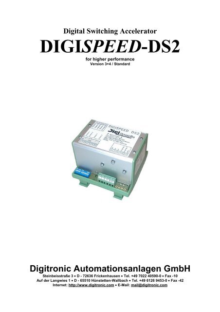 Digital Switching Accelerator DIGISPEED-DS2 - Digitronic GmbH
