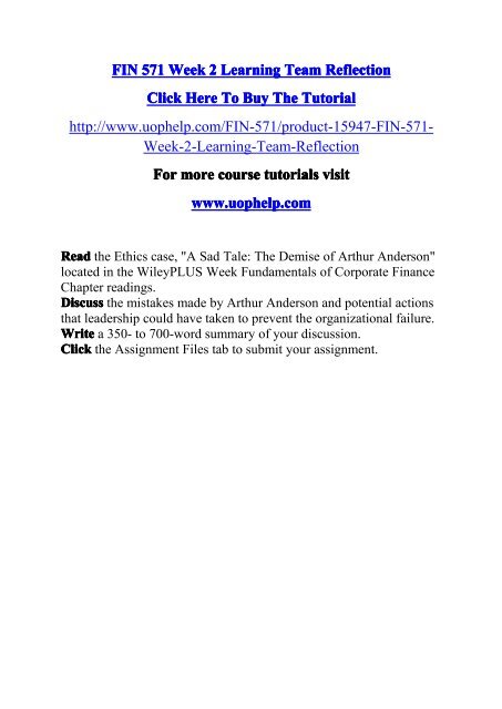 FIN 571 Week 2 Learning Team Reflection.pdf