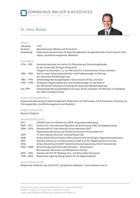 Dr. Hans Walker