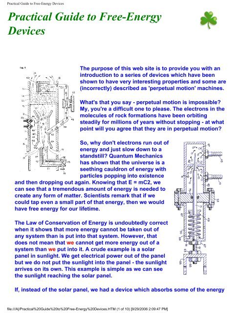 Practical Guide to Free-Energy Devices
