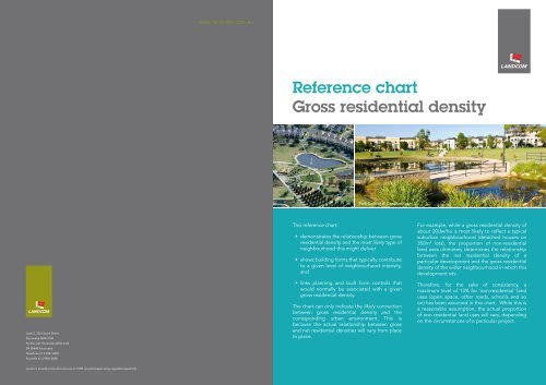 Reference chart Gross residential density