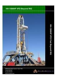 HHF-1600 Mud Pump - HongHua America, LLC