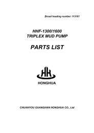 HHF-1600 Mud Pump - HongHua America, LLC