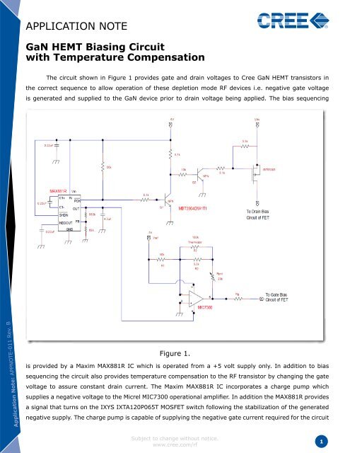 GaN HEMT Biasing Circuit with Temperature ... - Cree, Inc.