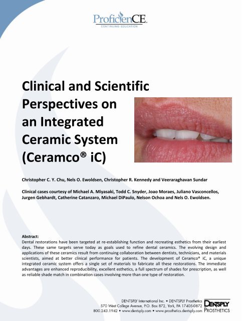 Ceramco® iC - DENTSPLY Prosthetics