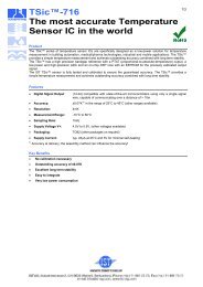 TSic™ 206/203/201/306/303/301 Easy to integrate, low power ...