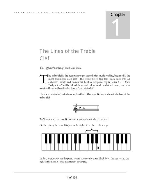 The Lines of the Treble Clef