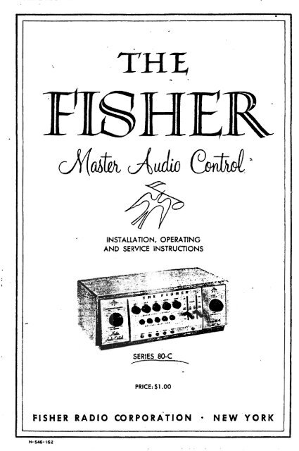 Fisher 80 C Owner's Manual & Schematics - Vintage Vacuum Audio