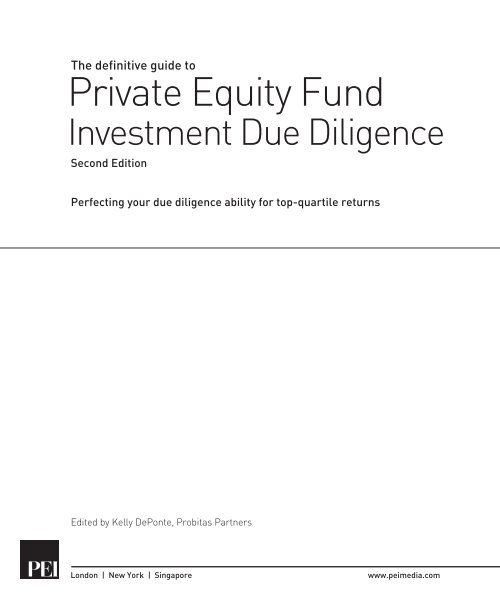 Private Equity Fund Investment Due Diligence - PEI Media