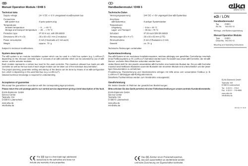 e2i / LON - ELKA-Elektronik GmbH