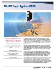 KIV-78 — Mode 4/Mode 5 IFF Crypto Appliqué - General Dynamics ...