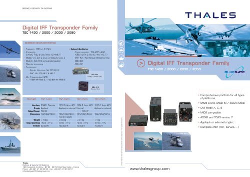 Digital IFF Transponder Family