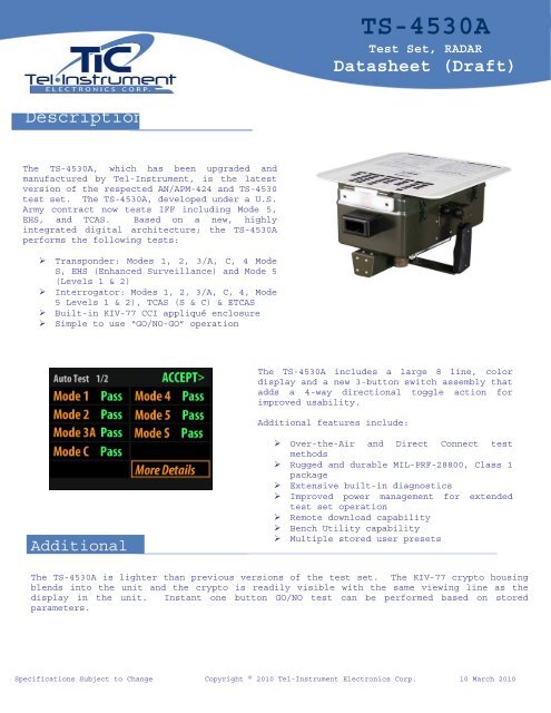 TS-4530A - BFi OPTiLAS