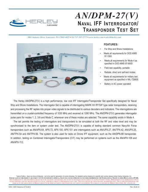an/dpm-27(v) naval iff interrogator - Herley