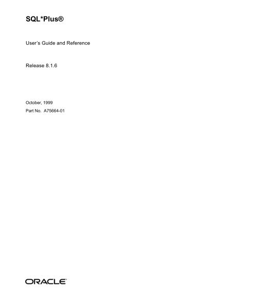 SQL*Plus®