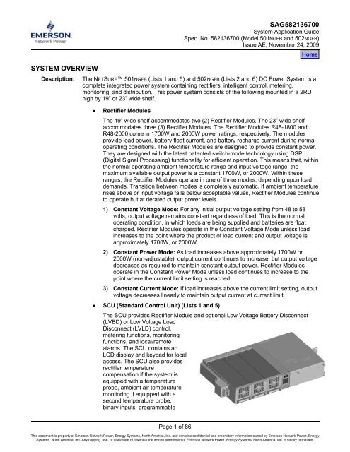 System Application Guide - Emerson Network Power