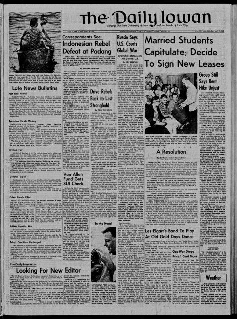 April 19 - The Daily Iowan Historic Newspapers