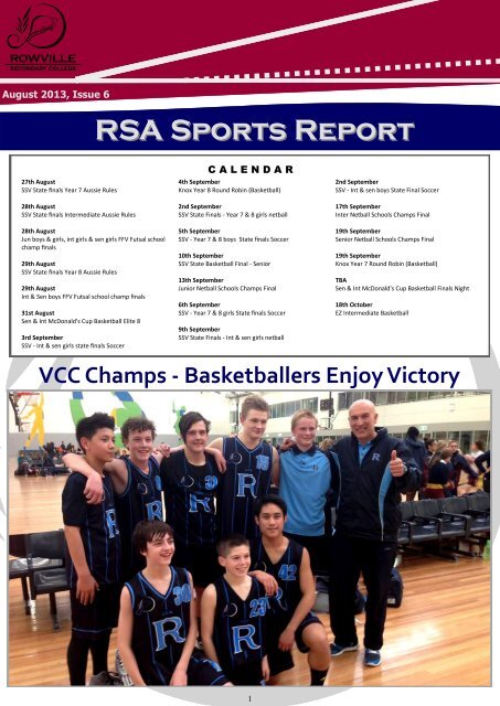 RSA Sports Report