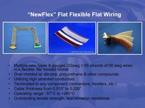 “NewFlex” Flat Flexible Flat Wiring