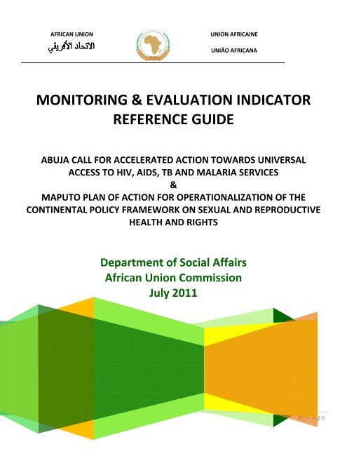 Monitoring And Evaluation Indicator Reference Guide