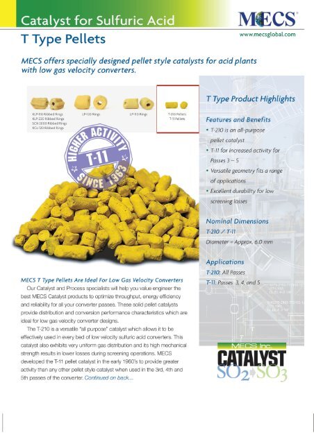 T210/T11 Pellet Catalyst - DSD Chemtech