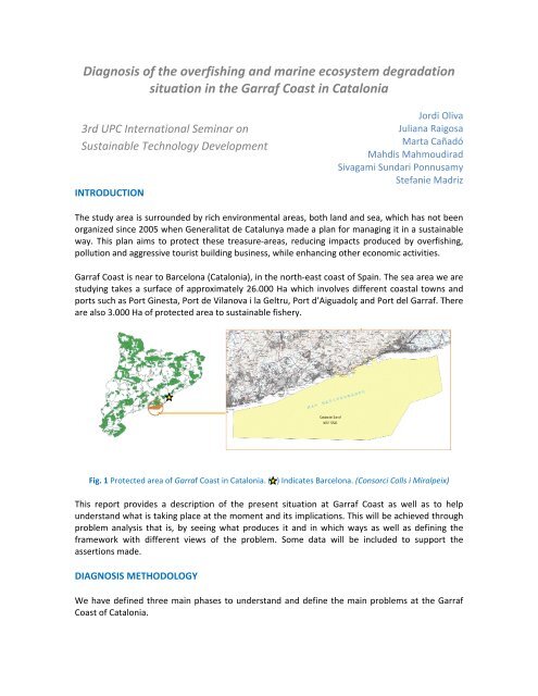 Diagnosis of the overfishing and marine ecosystem degradation - UPC